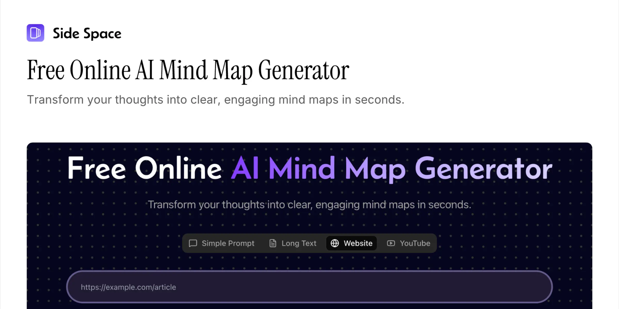 AI Mind Map Generator — Generate Mind Maps from Text, URLs & Videos ...